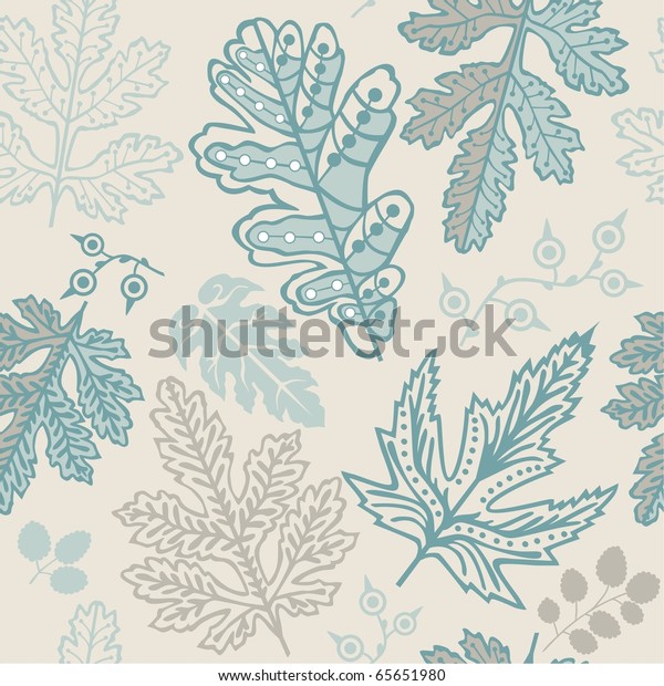 Seamless Texture Winter Leaf Stock Illustration 65651980