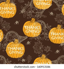 Seamless Thanksgiving Pattern Repeating Abstract Background Stock ...