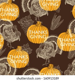 Seamless Thanksgiving Pattern Repeating Abstract Background Stock ...