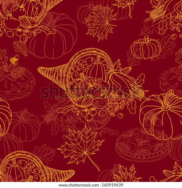 Seamless Thanksgiving Pattern Repeating Abstract Background Stock ...