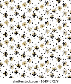 Seamless Tiny Flowers Pattern Fabric Texture Stock Illustration ...