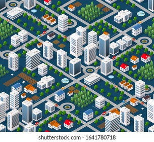 Seamless Urban Plan Pattern Map 3d Stock Illustration 1641780718 ...
