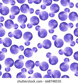 Seamless Violet Polka Dot Pattern On Stock Illustration 668748535 ...