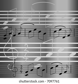 Seamless Wallpaper Music Notes Vector Version Stock Illustration ...