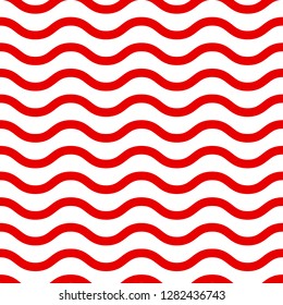 Seamless Wave Lines Pattern Red White: ilustración de stock 1282436743 ...