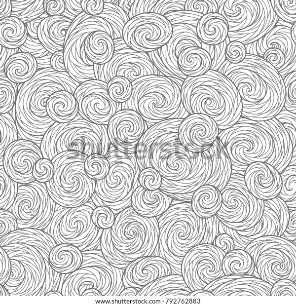 Seamless Wave Pattern Coloring Book Stock Illustration 792762883 ...