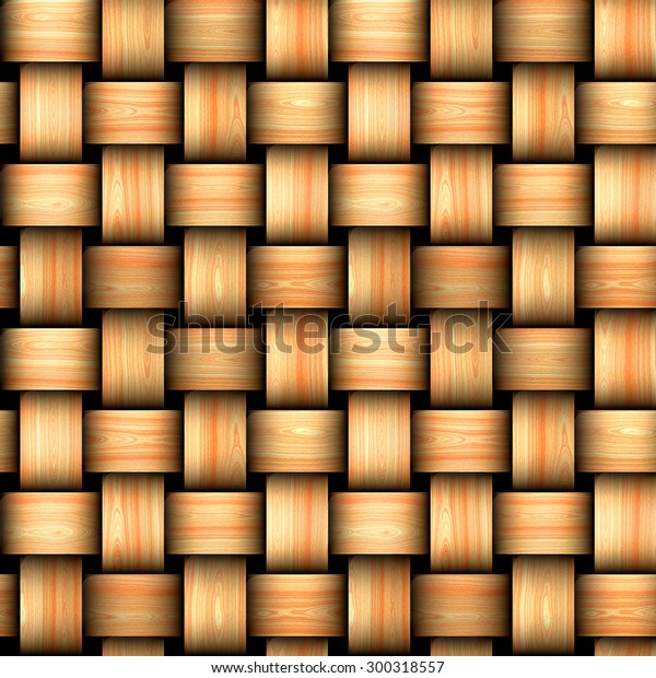 Seamless Wooden Wicker Pattern Intertwining Structure Stock ...