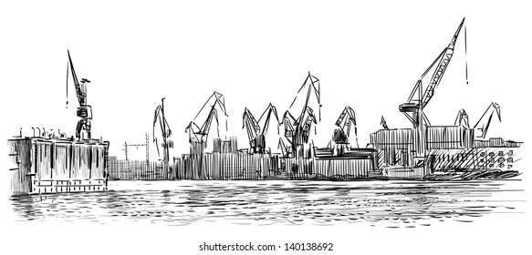 11,895 Port sketch Images, Stock Photos & Vectors | Shutterstock