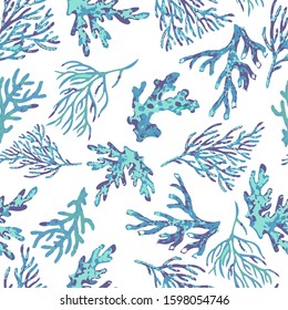 Seashells Pattern Blue Color Shells Purple 库存插图 1598054746 | Shutterstock