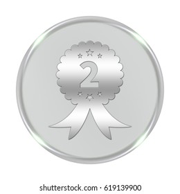 Second Place Award Vector Icon Illustration Stock Vector (Royalty Free ...