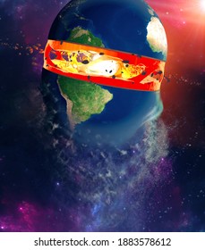 Section Earth Layers Core Horizontal Section Stock Illustration ...
