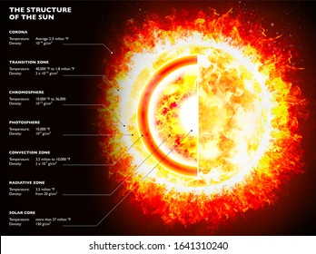 Section Sun Structure Star Solar System Stock Illustration 1641310240 ...