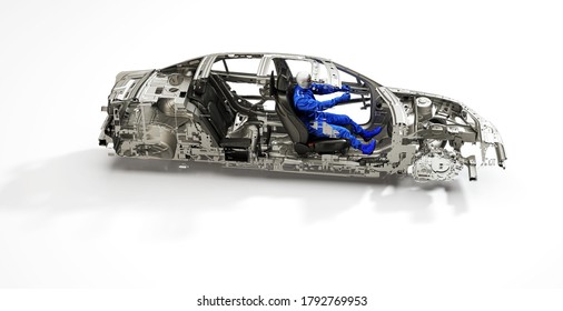 Sectional View Car Driver Car Components Stock Illustration 1792769953 ...