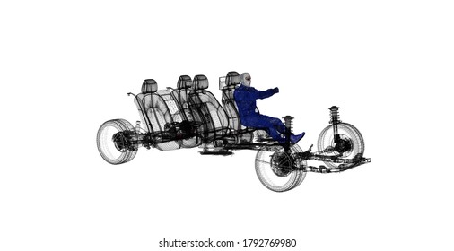 Sectional View Car Driver Car Components Stock Illustration 1792769980 ...