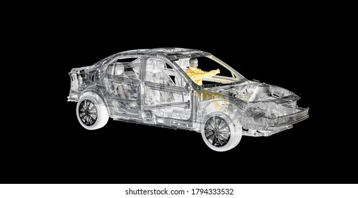 Sectional View Car Driver Car Components Stock Illustration 1794333532