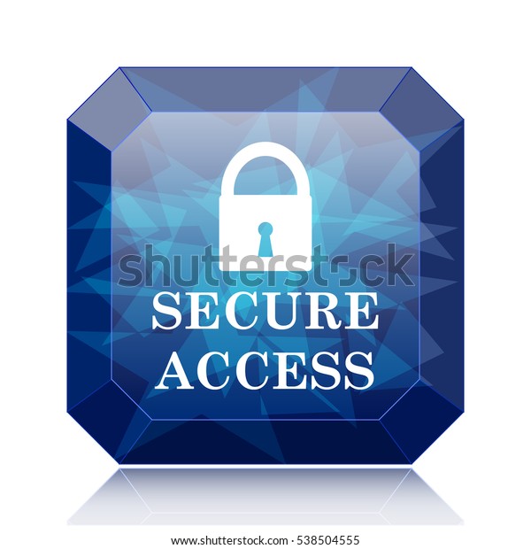 Secure Access Icon Blue Website Button Stock Illustration 538504555 ...