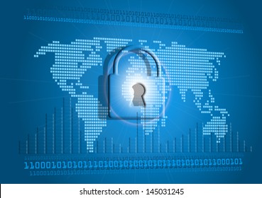 Secure Blocked Internet Access Concept Stock Illustration 145031245 ...