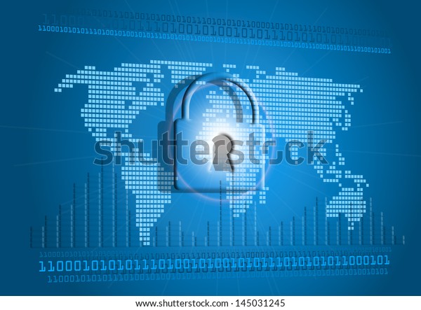 Secure Blocked Internet Access Concept Stock Illustration 145031245 ...