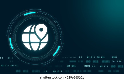 Secure Technology Background Gps Global Secure Stock Illustration ...