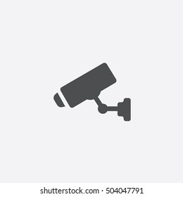 Security Camera Icon Isolated White Background Stock Illustration ...