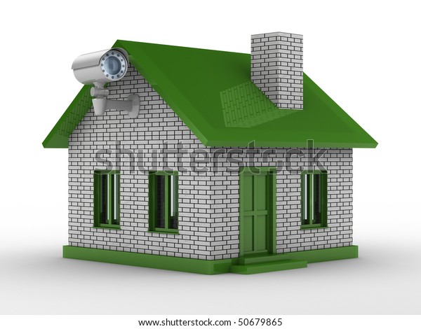 Security Camera On House Isolated 3d Stock Illustration 50679865 ...