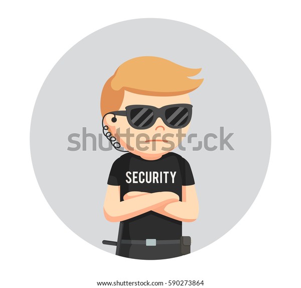 Security Guard Circle Background Stock Illustration 590273864 ...