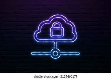 Security Mfa Icon Neon Style Stock Illustration 2135460179 | Shutterstock