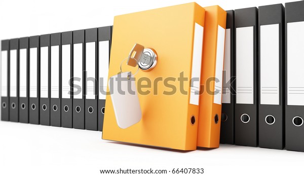 Security Office Documents Folders: illustrazione stock 66407833 ...