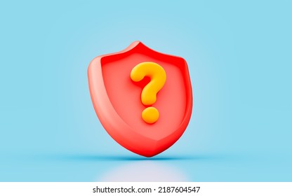 Security Shield Question Mark Sign 3d Stock Illustration 2187604547 ...