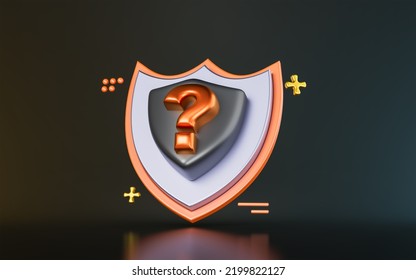 Security Shield Question Mark Sign On Stock Illustration 2199822127 ...