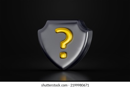 Security Shield Question Mark Sign On Stock Illustration 2199980671 ...