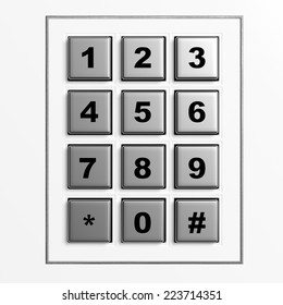 Number Pad Vector Flat Outline Icon Stock Vector (Royalty Free) 1173559327