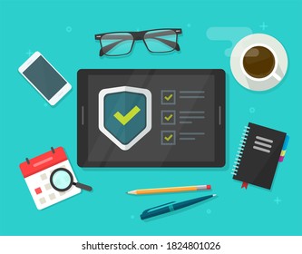 Security Verification Check List Digital Test Stock Illustration ...
