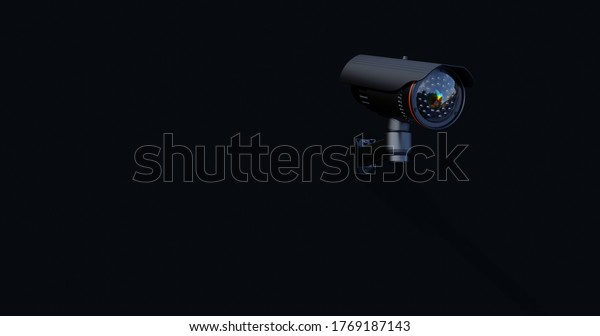 Security Video Cctv Camera Moving Scan Stock Illustration 1769187143 ...