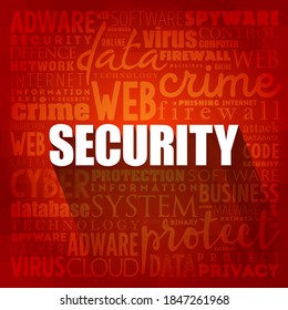 Security Word Cloud Collage Technology Concept Stock Illustration ...