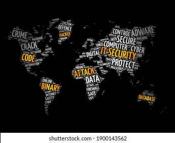 Security Word Cloud Shape World Map Stock Illustration 1900143562 ...