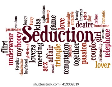 Seduction Word Cloud Concept On White Stock Illustration 413302819 ...