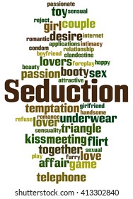 Seduction Word Cloud Concept On White Stock Illustration 413302840 ...