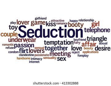 Seduction Word Cloud Concept On White Stock Illustration 413302888 ...