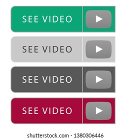See Video Button 스톡 일러스트 1380306446 | Shutterstock