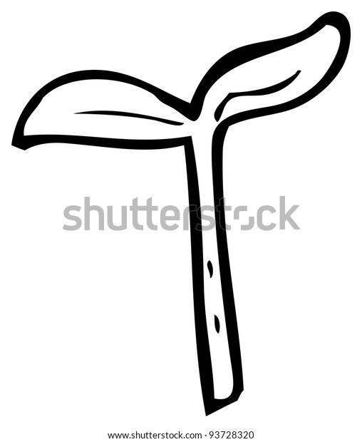 Seedling Cartoon Raster Version Stock Illustration 93728320 | Shutterstock