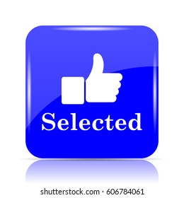 Selected Icon Blue Website Button On Stock Illustration 606784061 ...