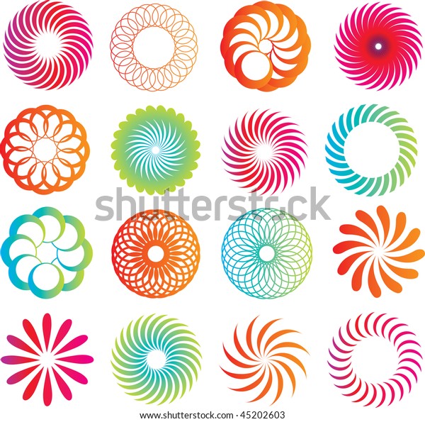 Selection Circle Symbols Patterns Icons Modern Stock Illustration ...