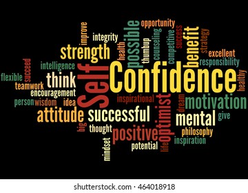 Self Confidence Word Cloud Concept On Stock Illustration 464018918 ...