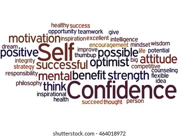 Self Confidence Word Cloud Concept On Stock Illustration 464018972 ...