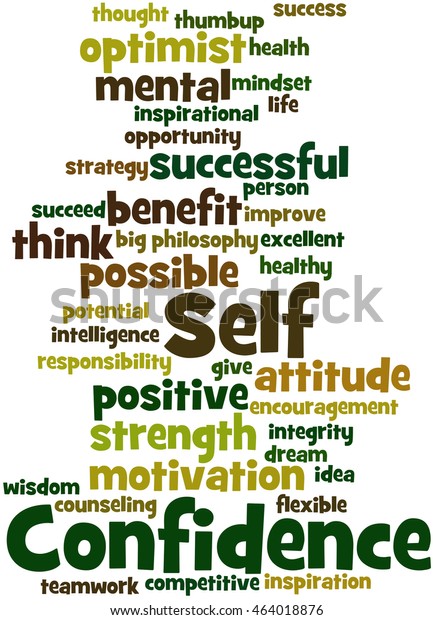 Self Confidence Word Cloud Concept On Stock Illustration 464018876 ...