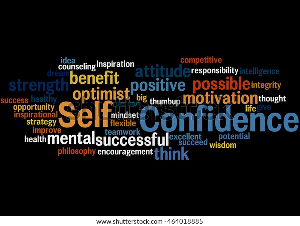 Self Confidence Word Cloud Concept On Stock Illustration 464018885 ...