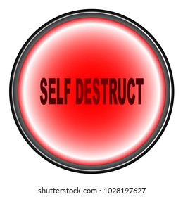Self Destruct Button Button Red Over Stock Illustration 1028197627