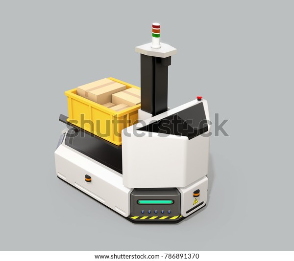 Self Driving Agv Automatic Guided Vehicle Stock Illustration 786891370 ...