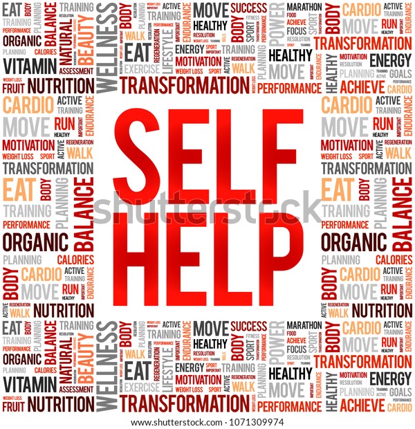 Self Help Word Cloud Background Health Stock Illustration 1071309974 ...